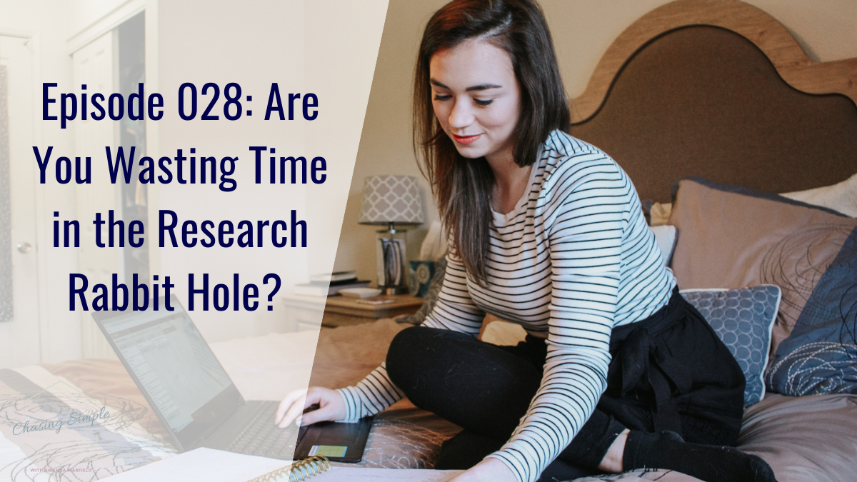 Episode 028: Are You Wasting Time in the Research Rabbit Hole?